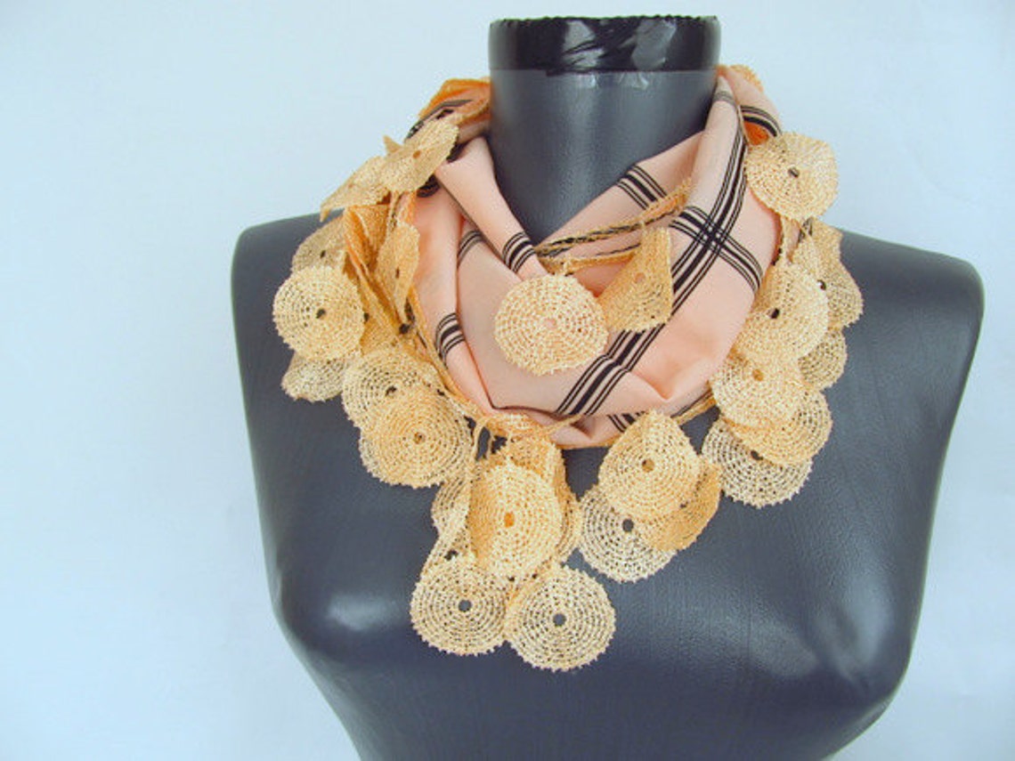 Apricot Salmon Scarf Chiffon Scarf Long Women Scarf Women Accessories ...
