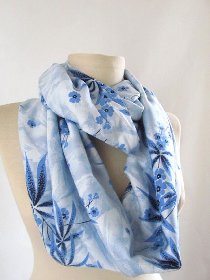 Fashion Scarf, Women Circle Scarf, Infinity Loop Circle Scarf, Cotton ...