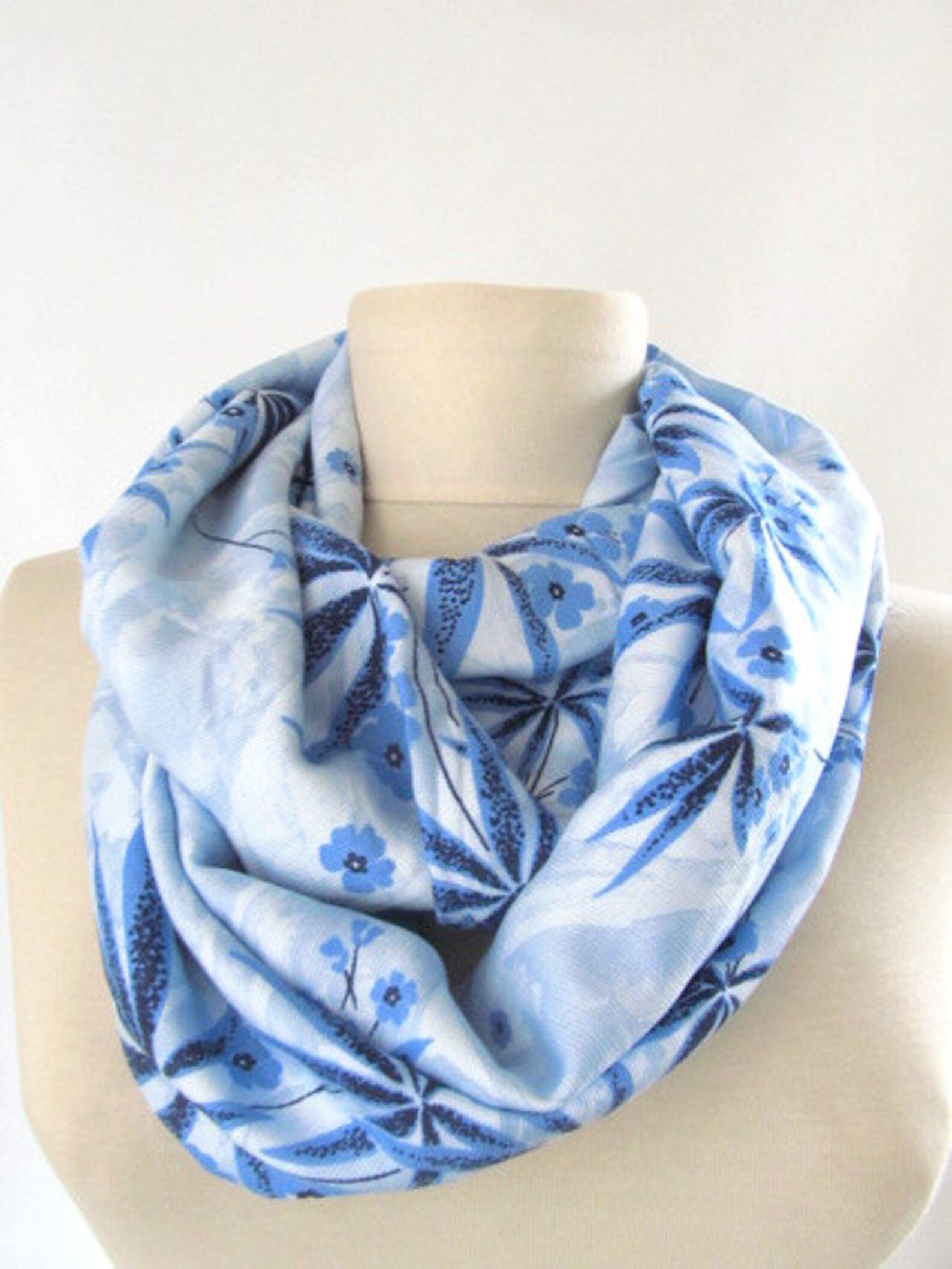 Fashion Scarf, Women Circle Scarf, Infinity Loop Circle Scarf, Cotton ...