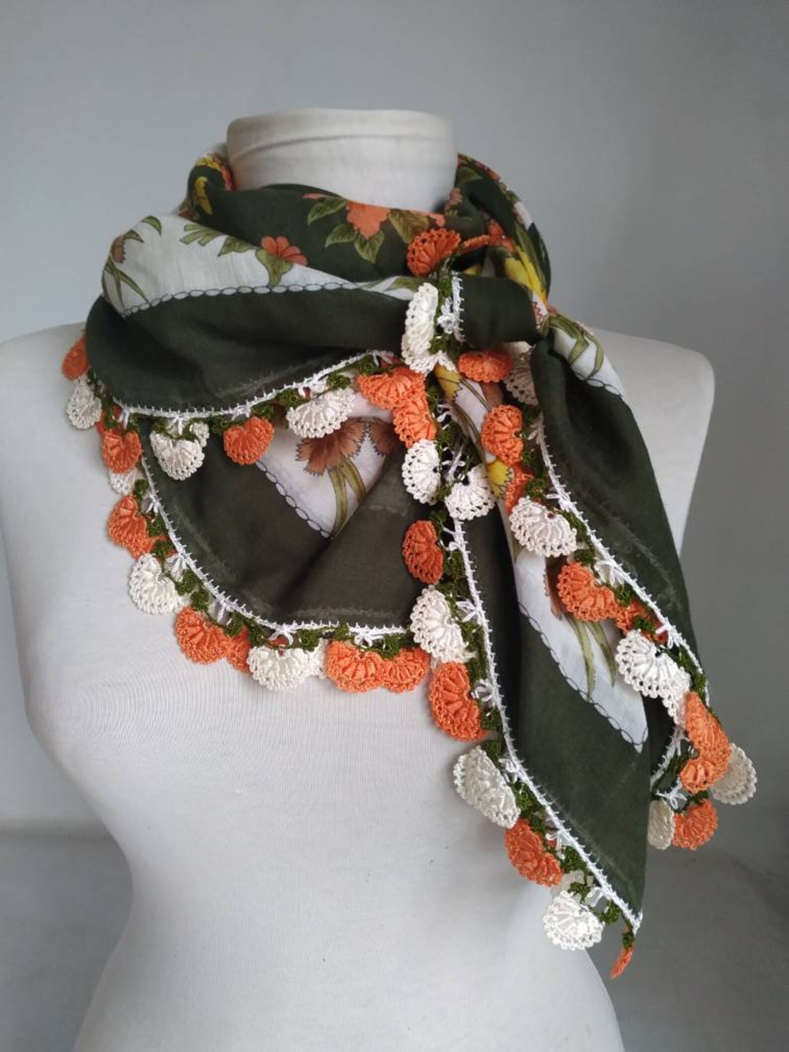 Square Turkish Scarf - Scarves for Woman - Hijab Scarves - Tichel ...