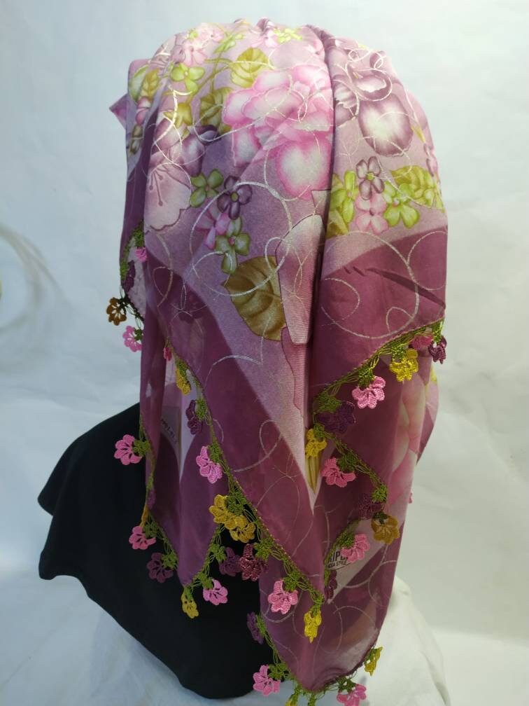 Square Turkish Scarf - Scarves for Woman - Hijab Scarves - Tichel ...