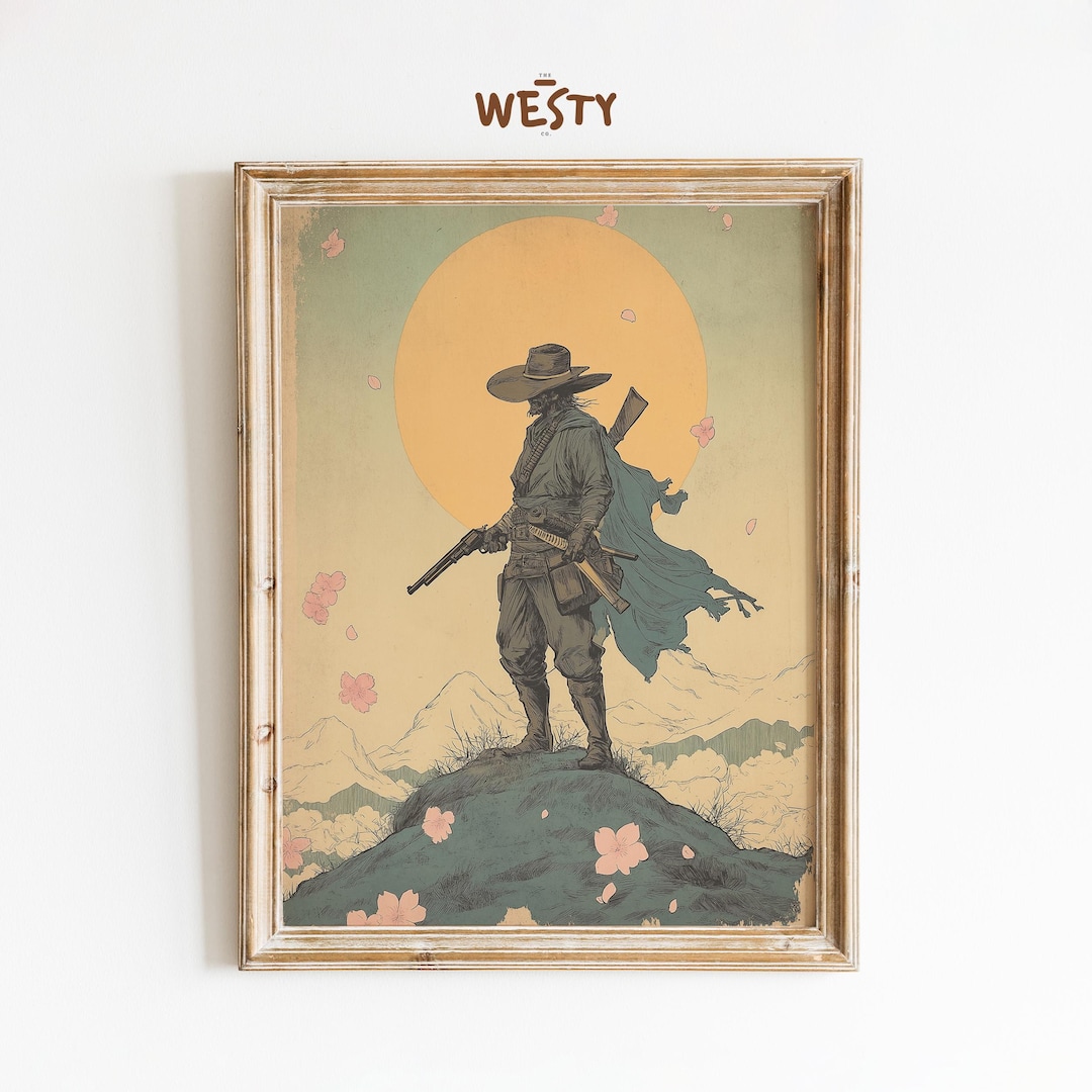 The Wandering Ronin | Samurai Gunslinger Art | Lone Western Warrior ...
