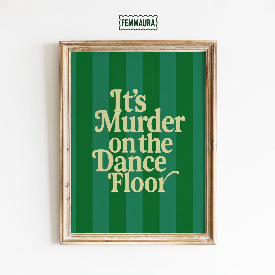 Murder on the Dance Floor Poster – Retro Disco Wall Art Print - Etsy
