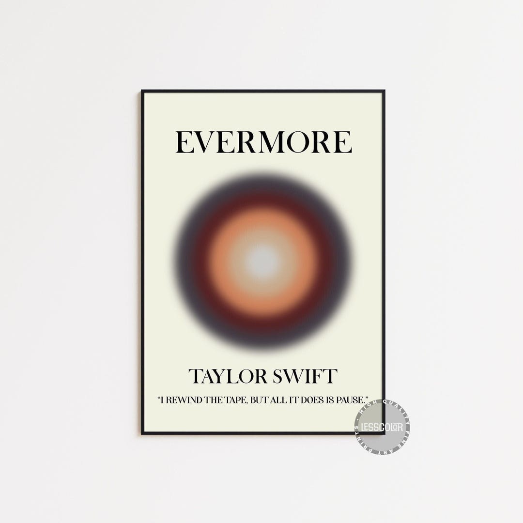 Taylor Swift Posters / Evermore Poster / Album Cover Poster, Gradient ...