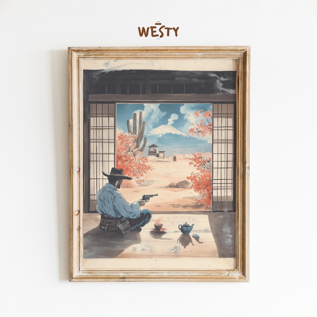Gunslinger’s Tea Ceremony | Samurai Western Fusion Art | Cowboy Zen ...