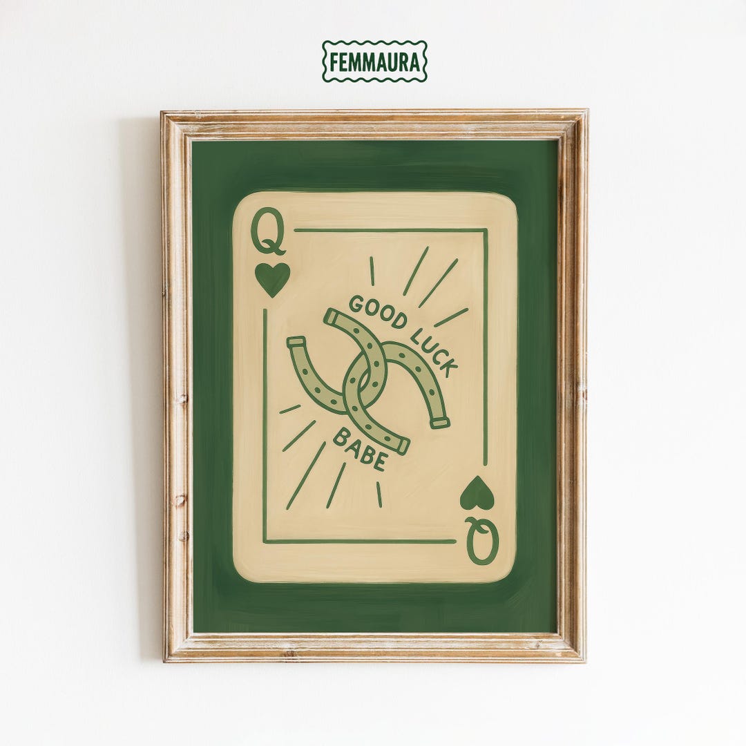 Good Luck Babe Poster – Retro Queen Card Wall Art Print - Etsy