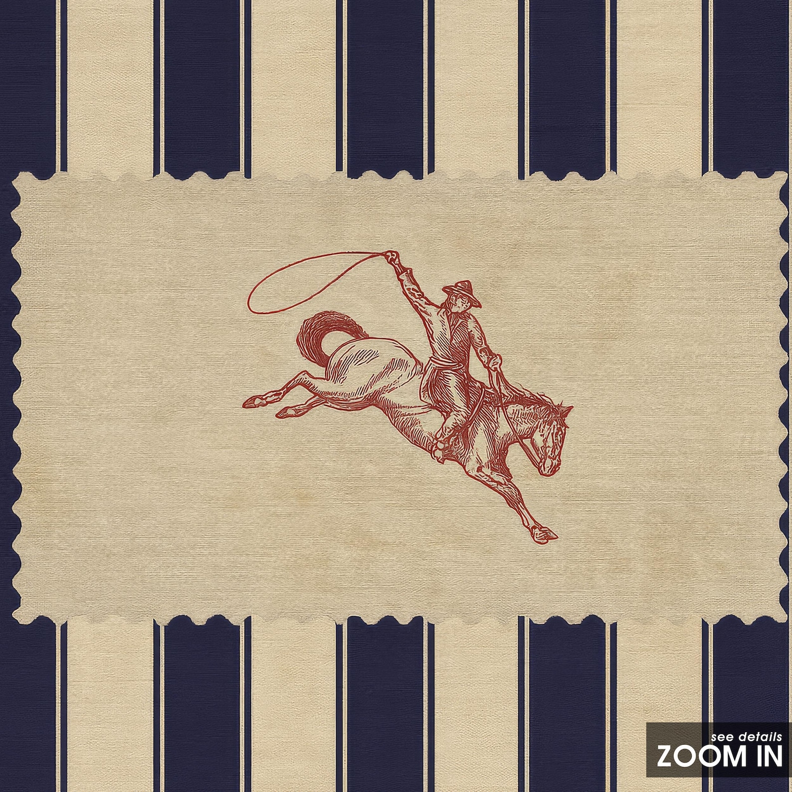 Vintage Rodeo Cowboy Poster | Western Striped Wall Art | Rustic ...
