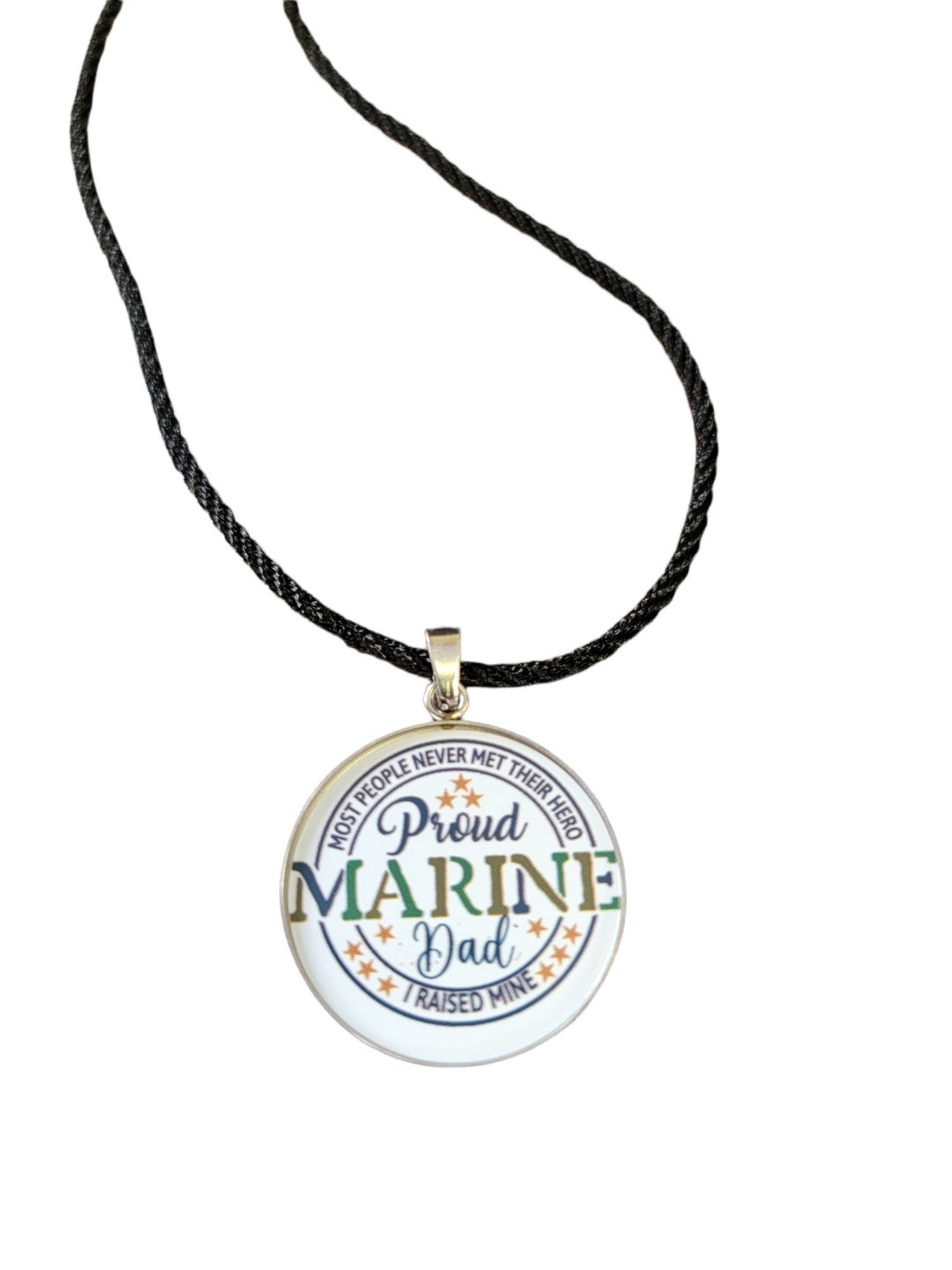 Marine Corps Dad Pendant Necklace: USMC Pride Gift - Etsy