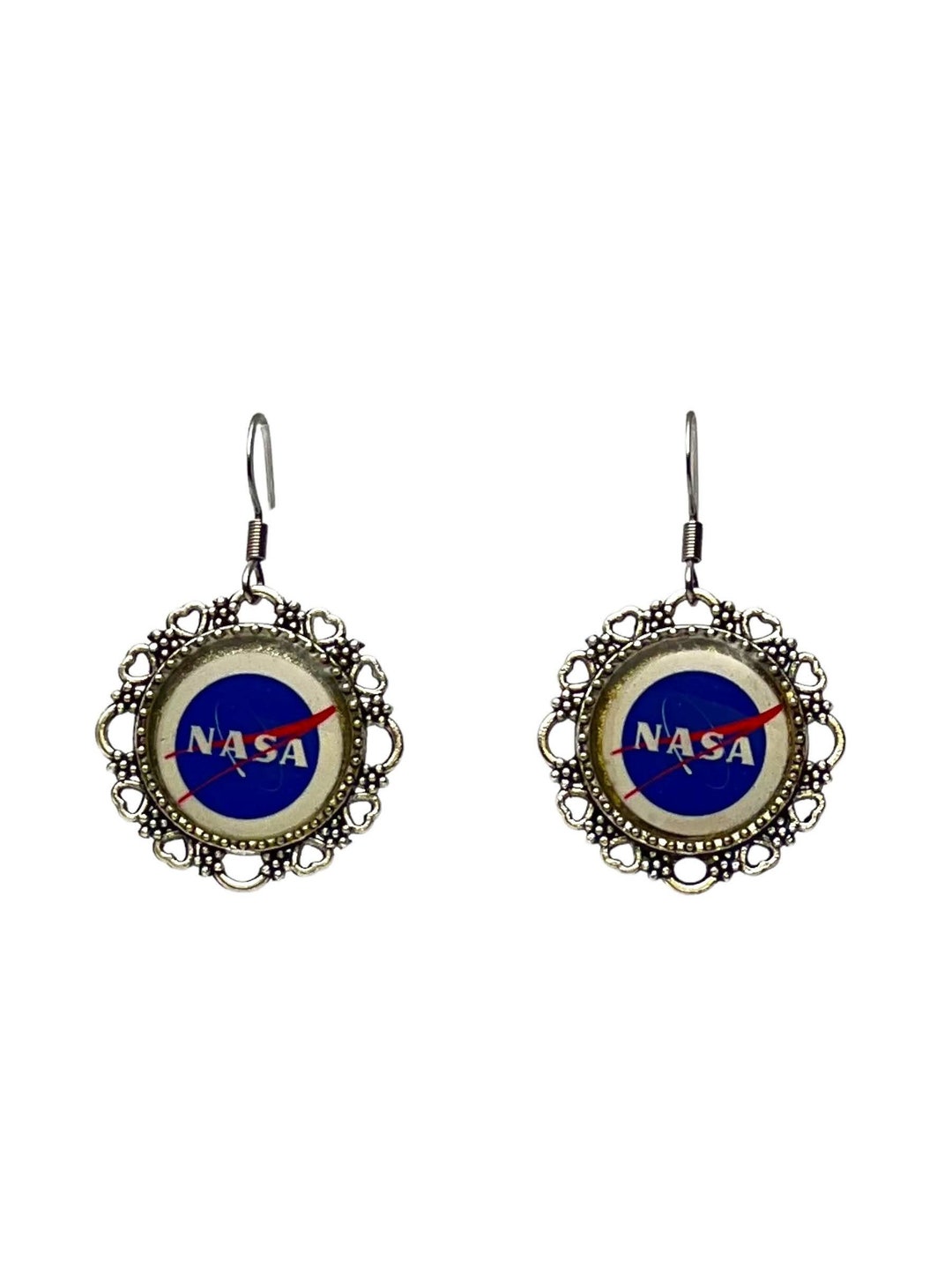 Filigree NASA Logo Earrings: Space Lover Gift - Etsy