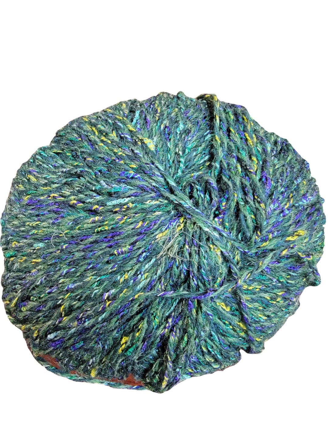 Blue Green Tweed Yarn: Wool Blend, Sport Weight - 2 Skeins - Etsy