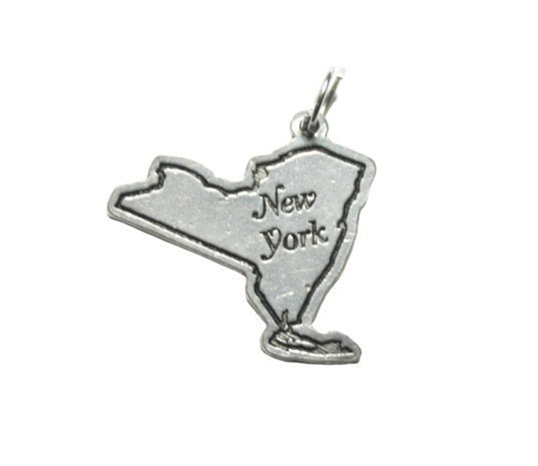 New York NY State Charm NYC New York Charm New York Jewelry Silver New ...