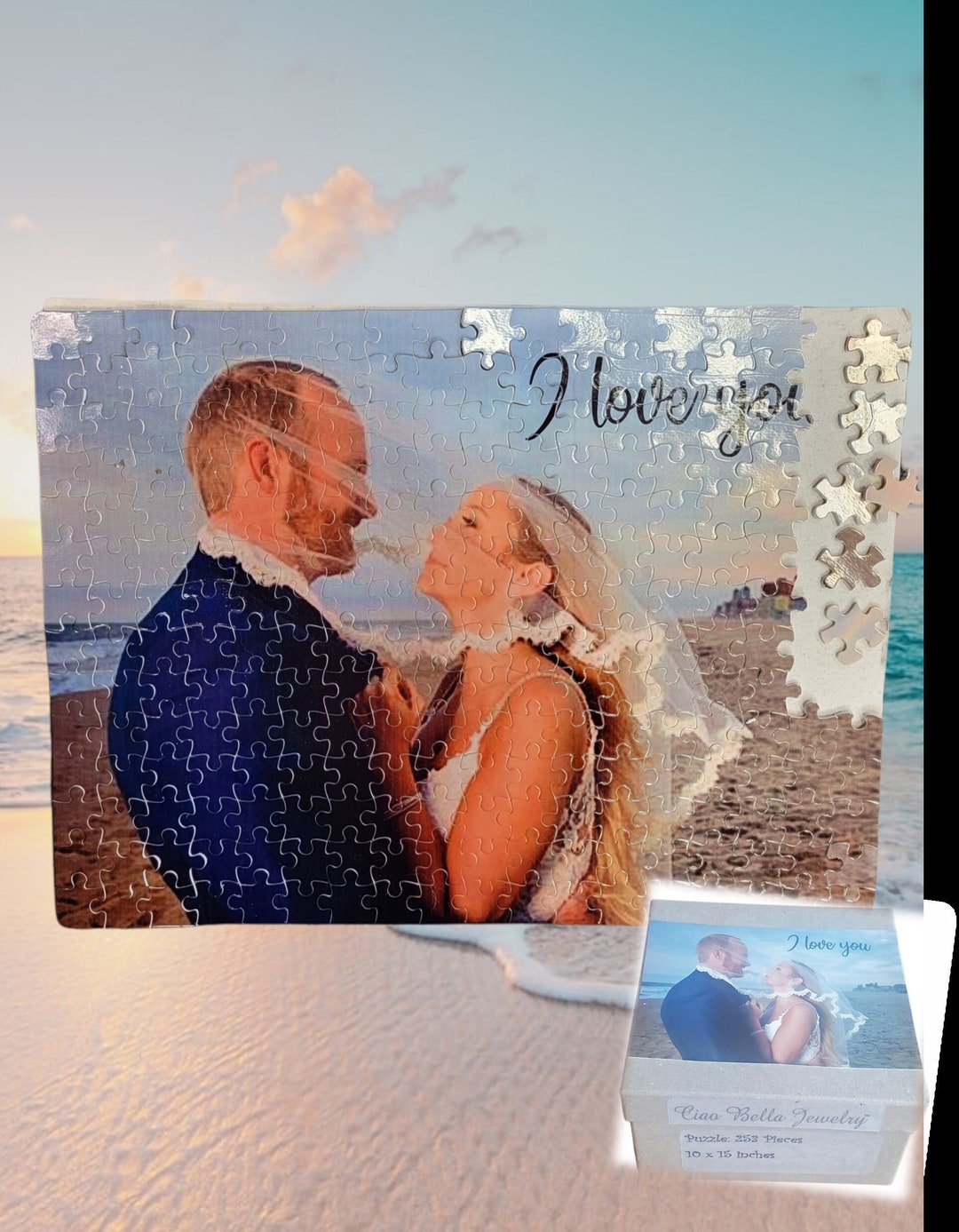 Anniversary Puzzle - Wedding Puzzle - Couple Puzzle - Engagement Photo ...