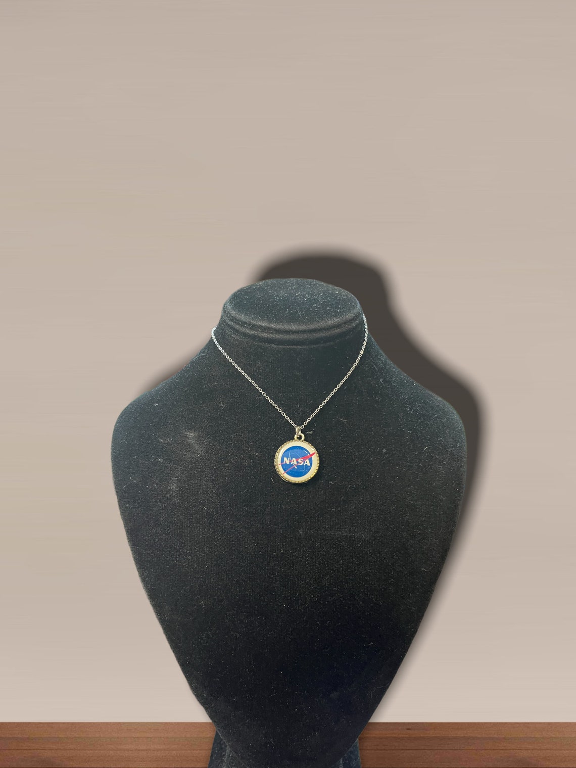 Silver NASA Logo Pendant Necklace - Etsy