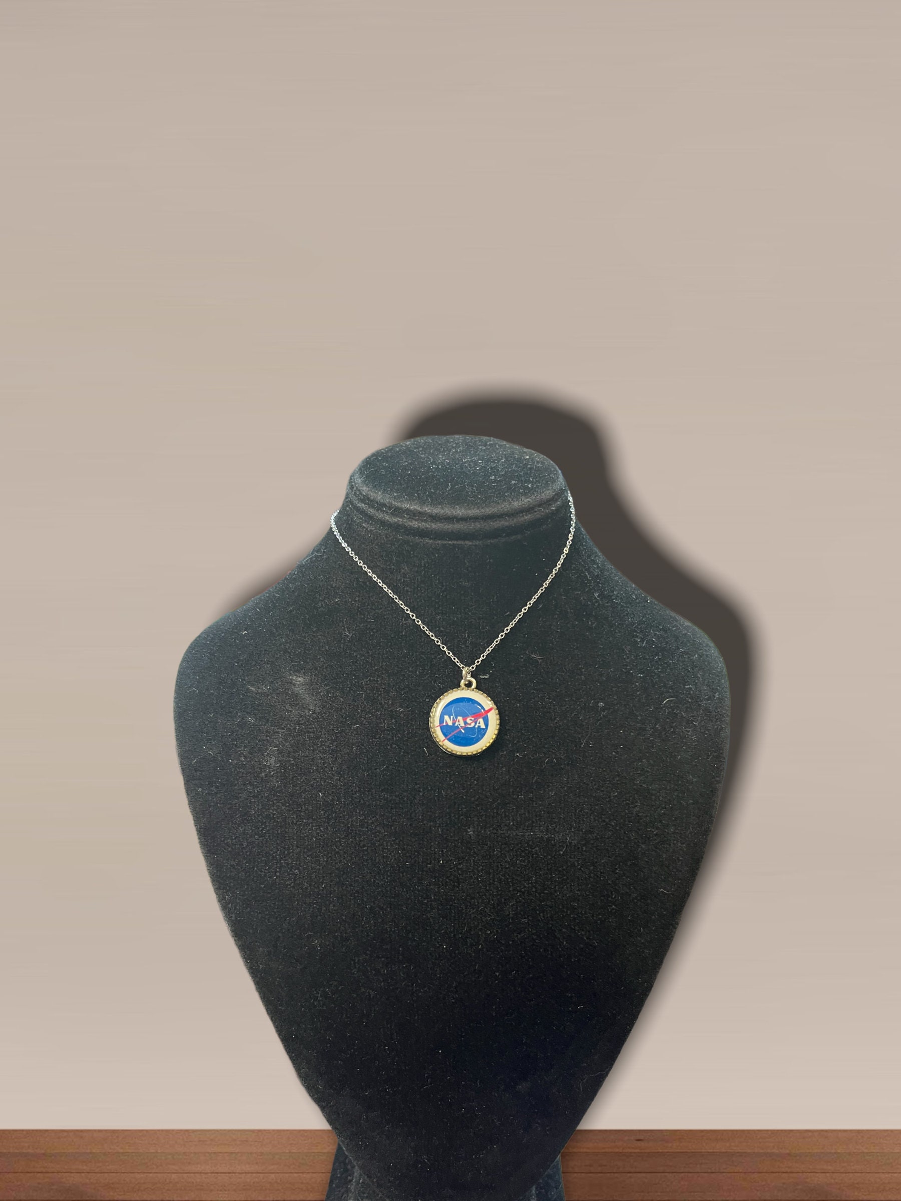 Silver NASA Logo Pendant Necklace - Etsy