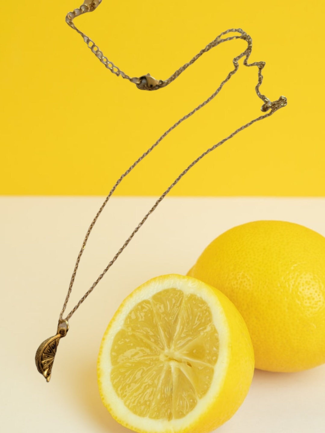 Lemon Necklace Gold Lemon Charm Necklace Gold Lemon Jewelry lemon Gift ...