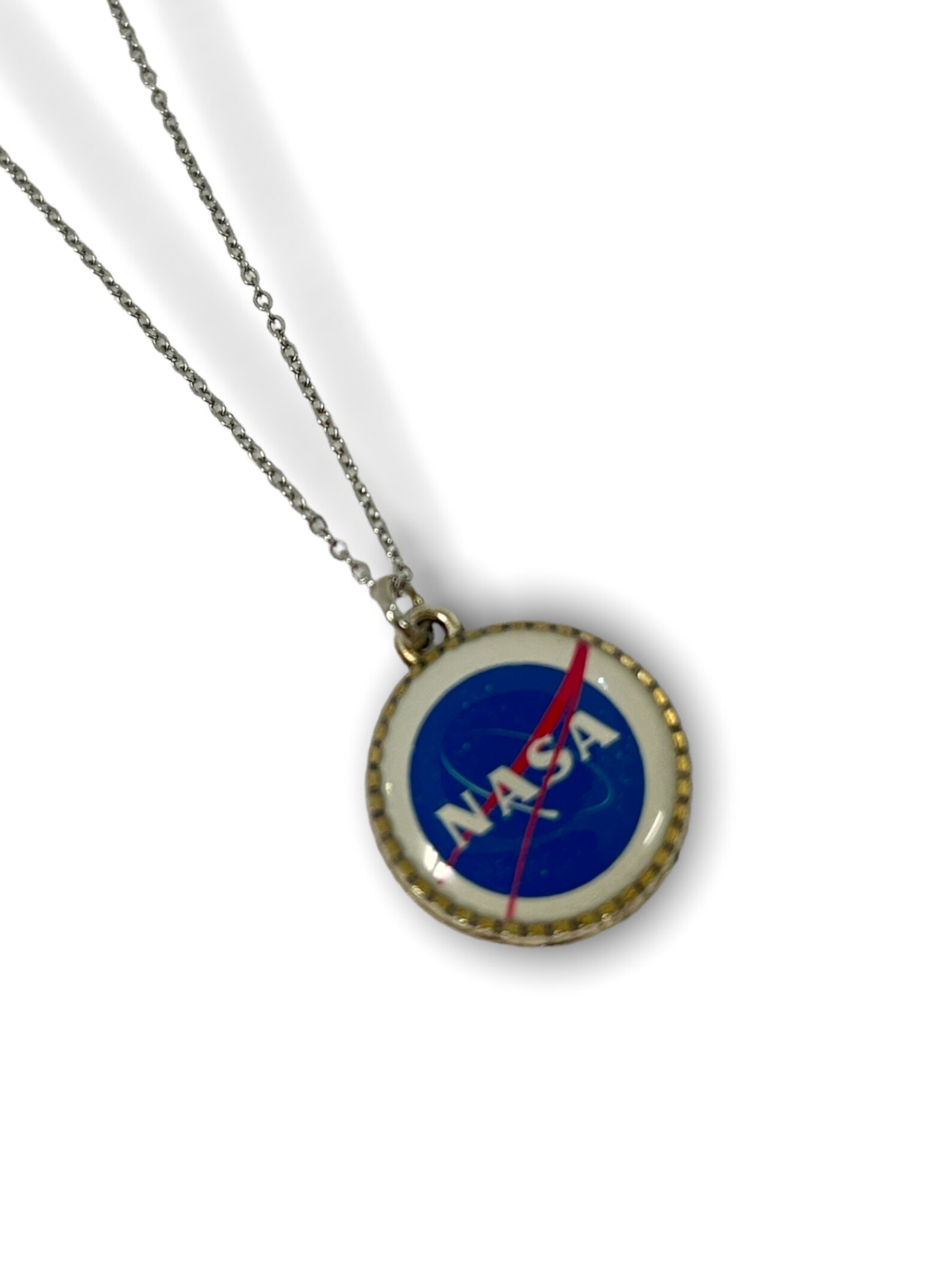 Silver NASA Logo Pendant Necklace - Etsy