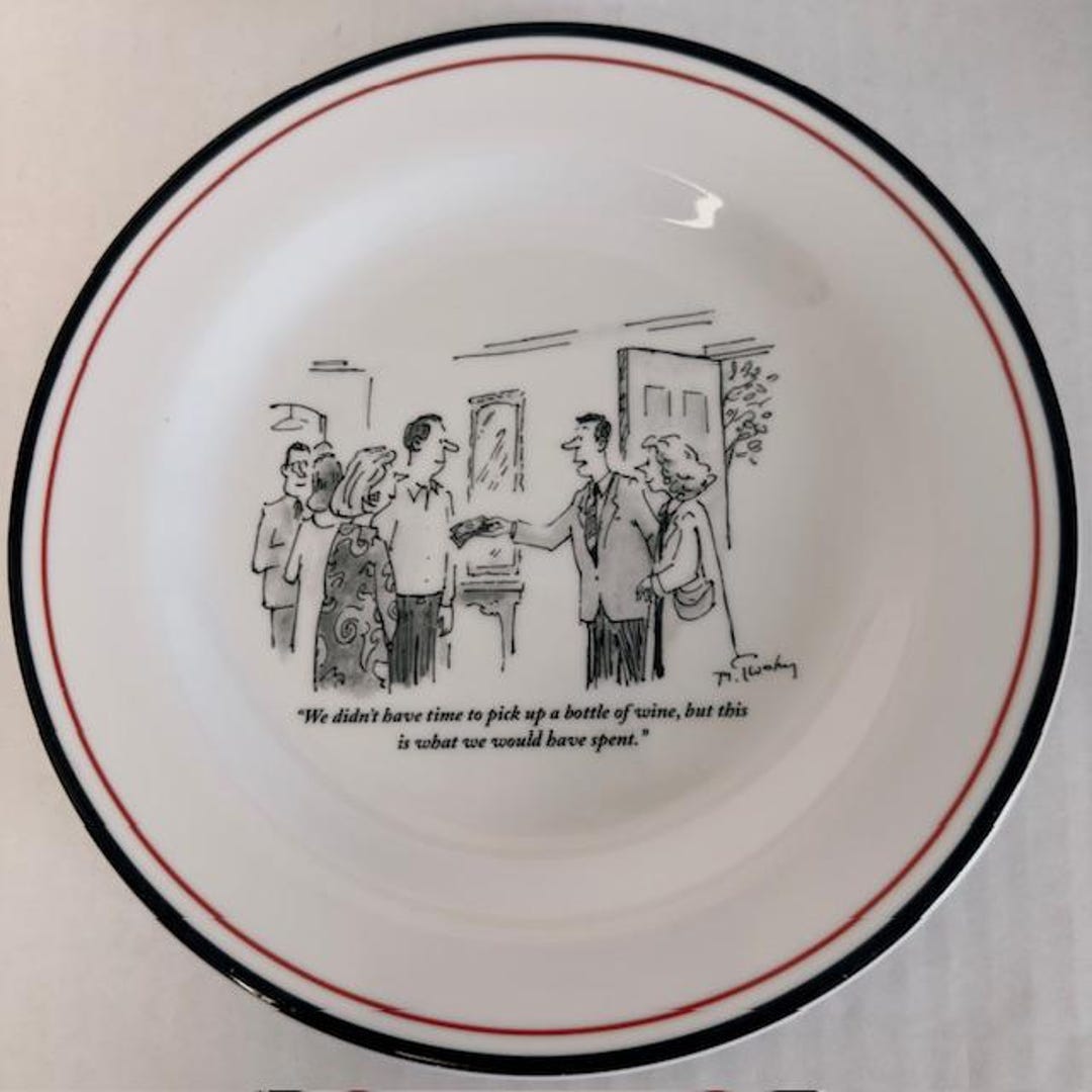 Vintage New Yorker Cheese Plate: Restoration Hardware Mike Twohy ...