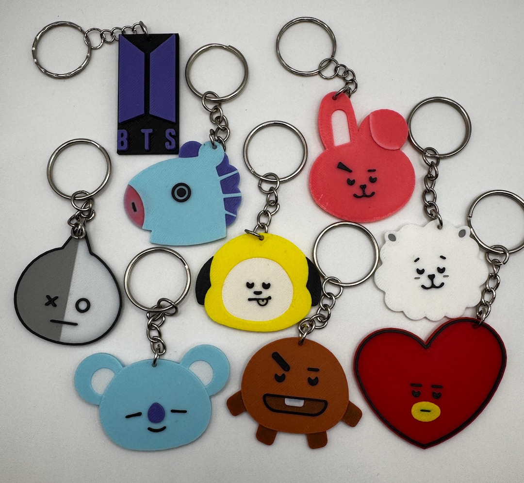 BTS BT21 3D Printed Keychains - Etsy