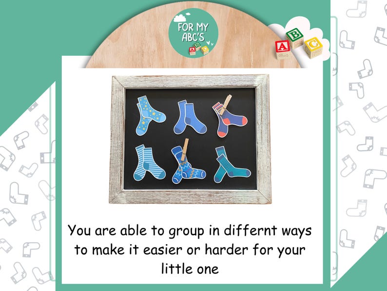 Printable Sock Matching | Digital Download Toddler Activity | Preschool ...