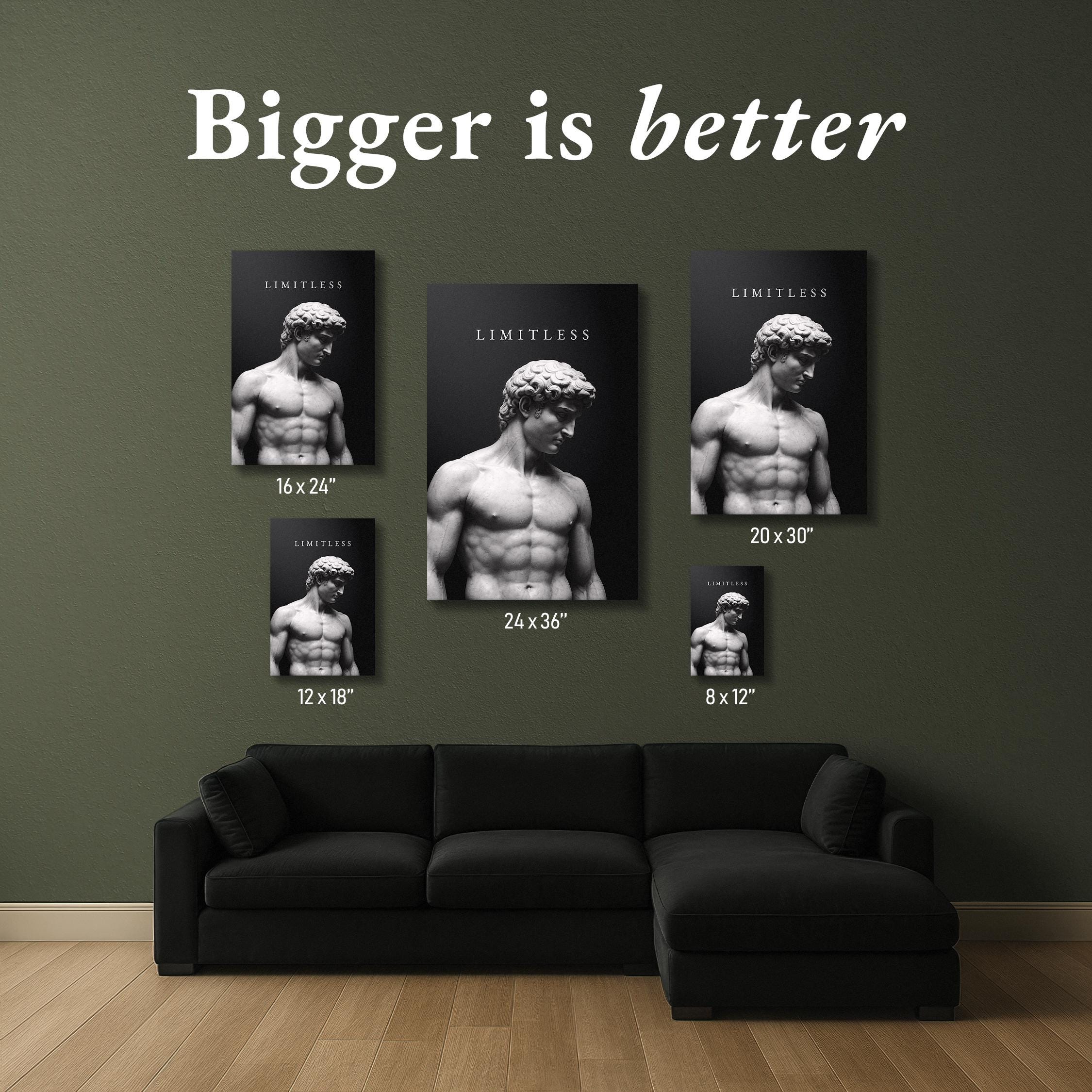 Limitless Motivational Wall Art: Greek Statue Canvas Print ...