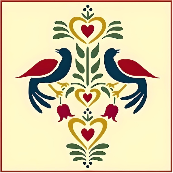 Folk Art Birds - Etsy