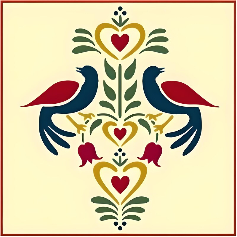 Folk Art Birds - Etsy