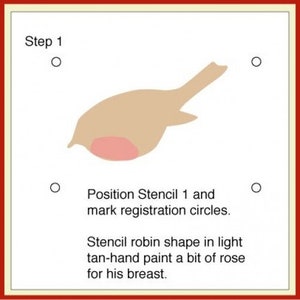 Robin Stencil -- 2.6" X 2" - Peter Rabbit Collection Forest Mountain ...