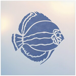 Tropical Discus Fish Stencil - Sea Ocean Creatures Marine Animals Mylar ...