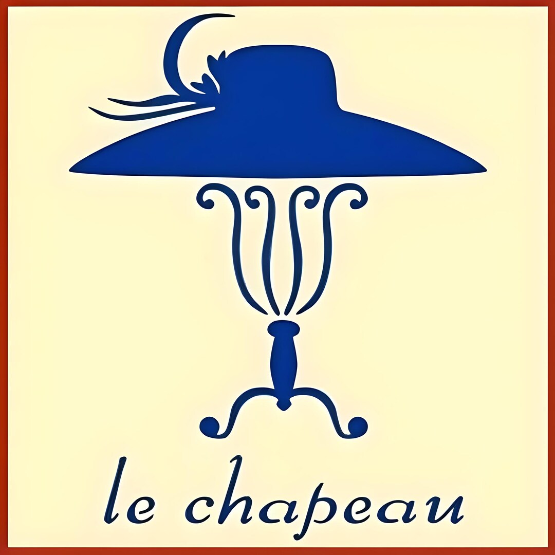 French Hat Stencil - "le Chapeau" - 6.4" X 8" - 10 Mil Mylar, Walls ...