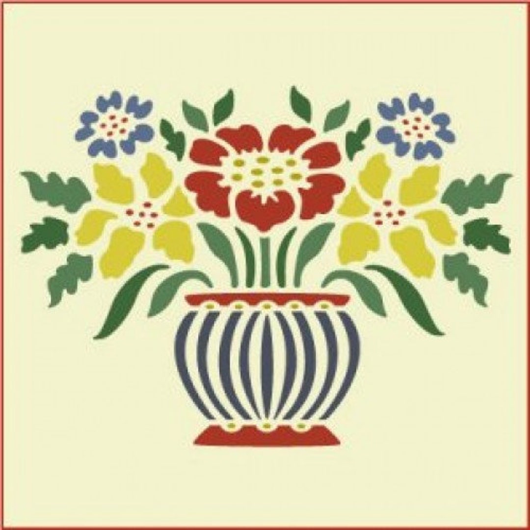 Cottage Flowers Stencil 10.5 X 7.5 the Artful Stencil 10 Mil Mylar ...