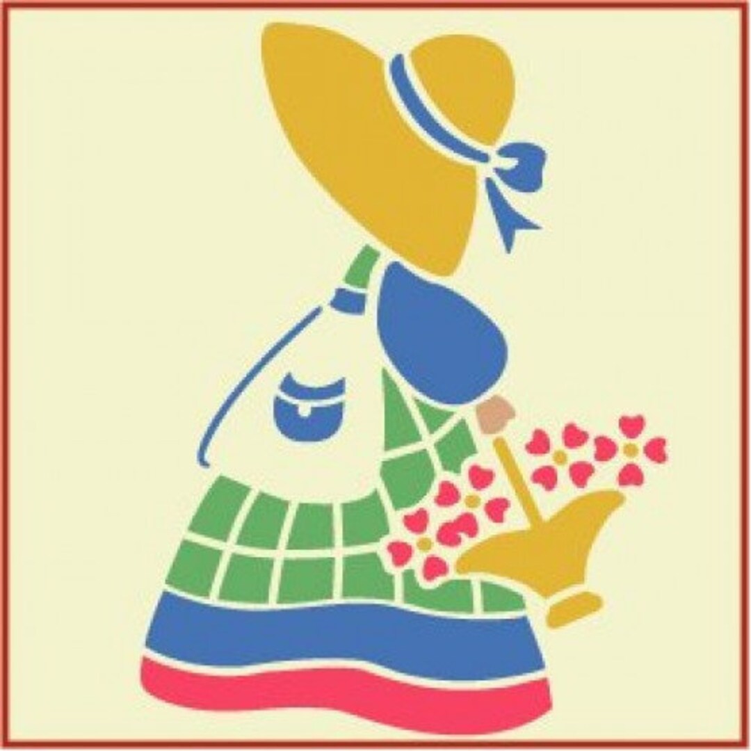 Sunbonnet Sue 2 Stencil 4.5 X 6 the Artful - Etsy