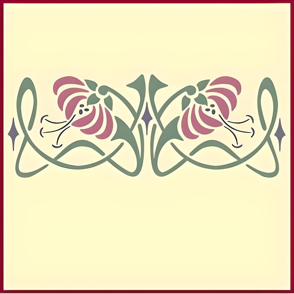 Art Nouveau Border - Etsy