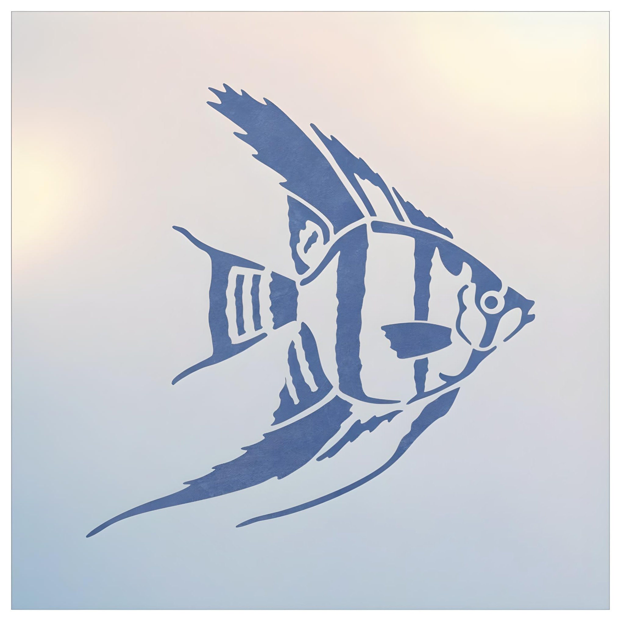 Angelfish 2 Stencil -- 6" X 6" -- the Artful Stencil -- 10 Mil Mylar ...