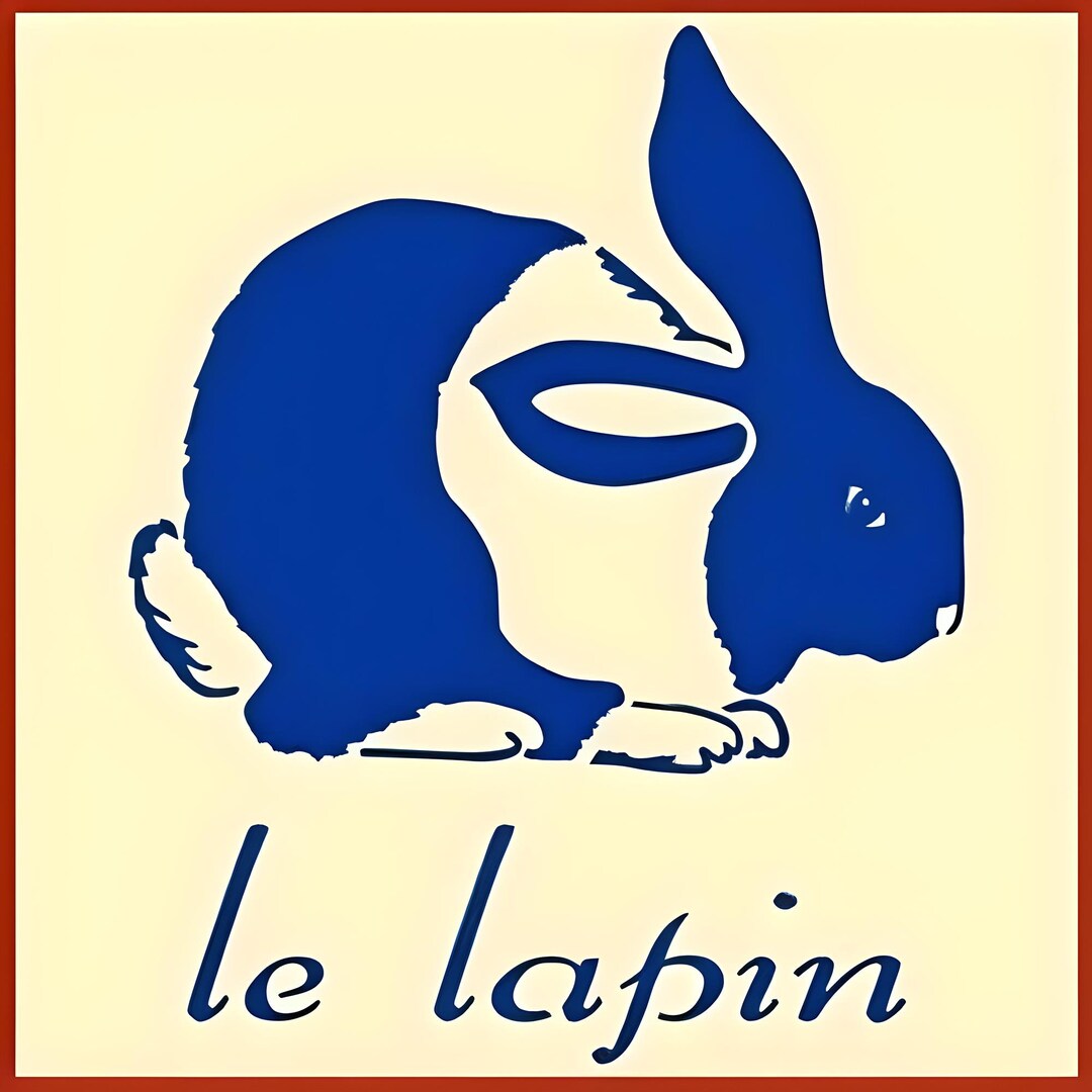 French Rabbit Stencil - "le Lapin" - 4" X 4.8" -- the Artful Stencil ...
