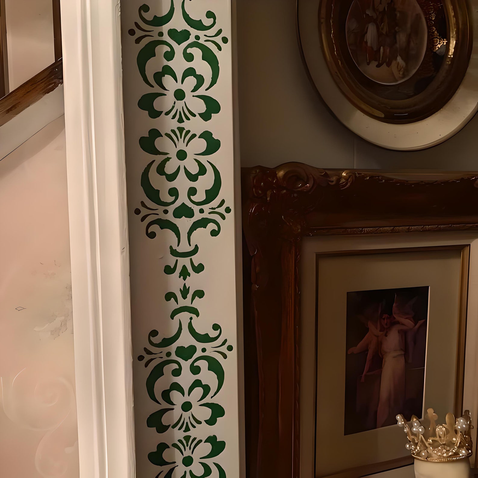 Rosemaling Pattern 6 LARGE Stencil - 23" X 7.3" Border Stencil Rose ...