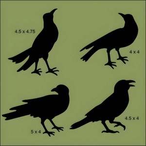 Crow Flock 3 Stencil -- the Artful Stencil -- 10 Mil Mylar, Walls ...