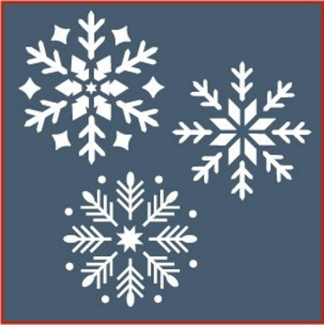 Snowflake Stencil Set 1 the Artful Stencil - Etsy