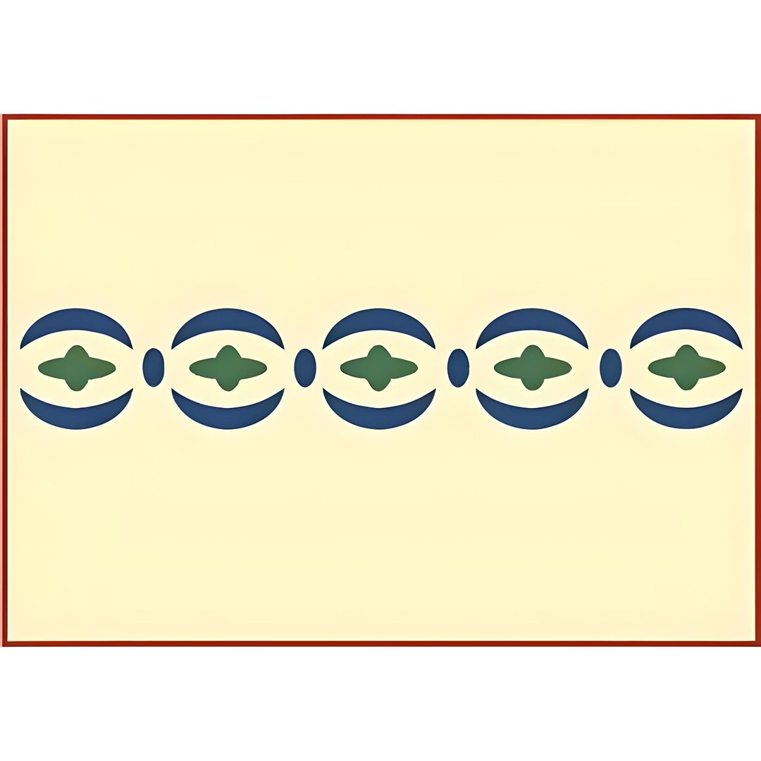 Crescent Border Stencil - 12" X 2" DIY Art & Craft Reusable Sturdy ...
