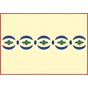 Crescent Border Stencil - 12" X 2" DIY Art & Craft Reusable Sturdy Flexible Painting Wall Floor ...