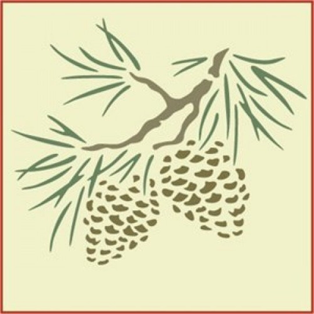 Pine Cone Stencil 5.5 X 5 the Artful Stencil 10 Mil Mylar, Walls ...