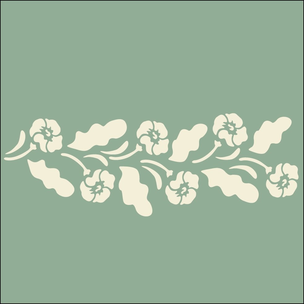 Primrose Border Stencil 11 X 3.8 the Artful - Etsy