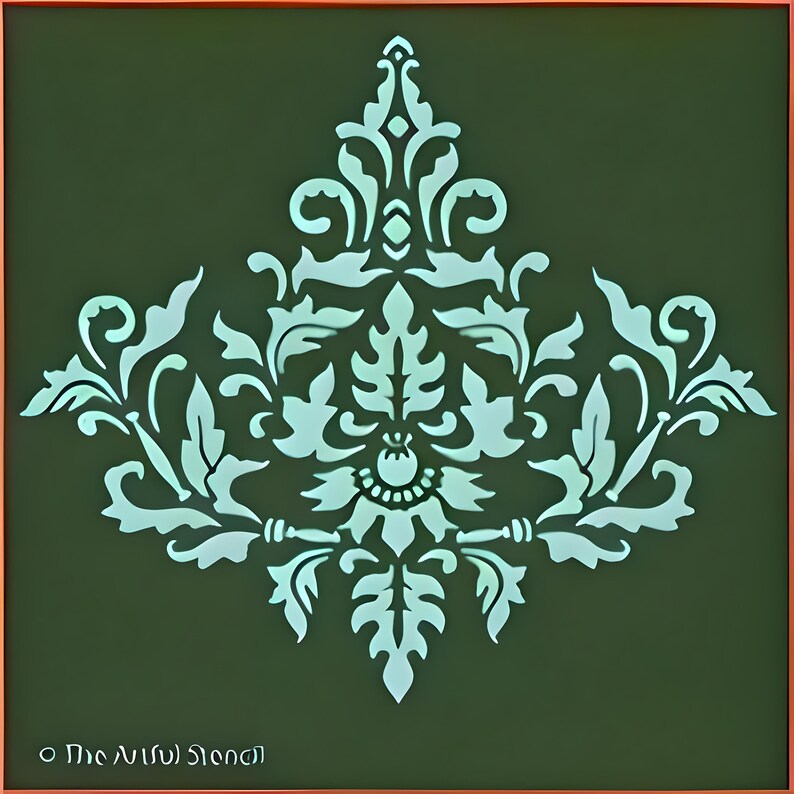 Damask 1 Stencil - 9.8" X 8.5" -victorian Style Baroque DIY Art & Craft ...