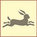 Running Rabbit Stencil - 5.5" X 3.2" - Forest Mountain Woodland ...