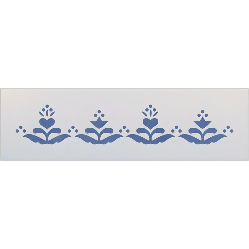 Folk Art Hearts Border Stencil - Colonial Folk Art DIY for Painting ...