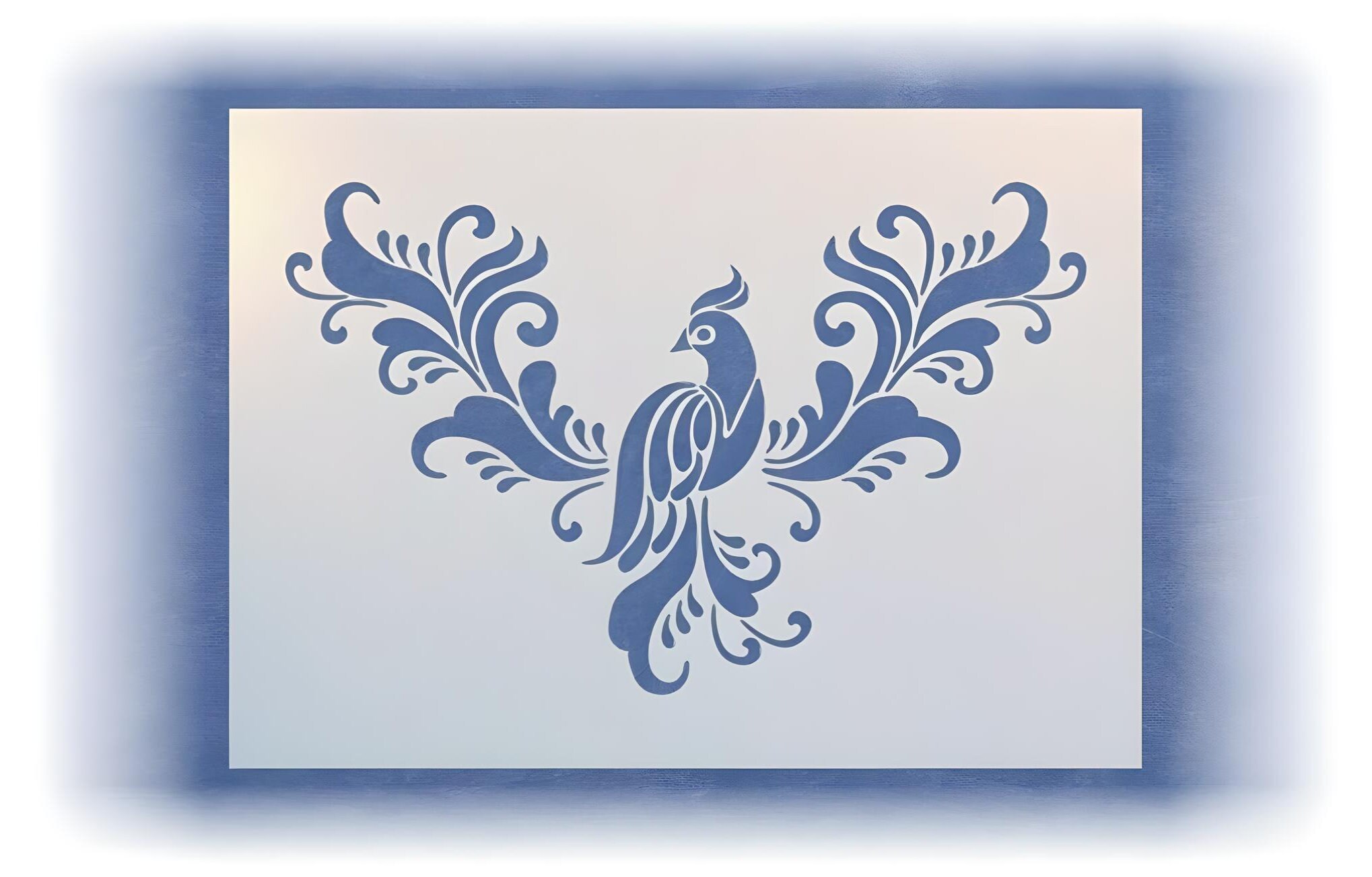 Rosemaling Bird Stencil -- 10.25" X 6.5" Norwegian Folk Art ...