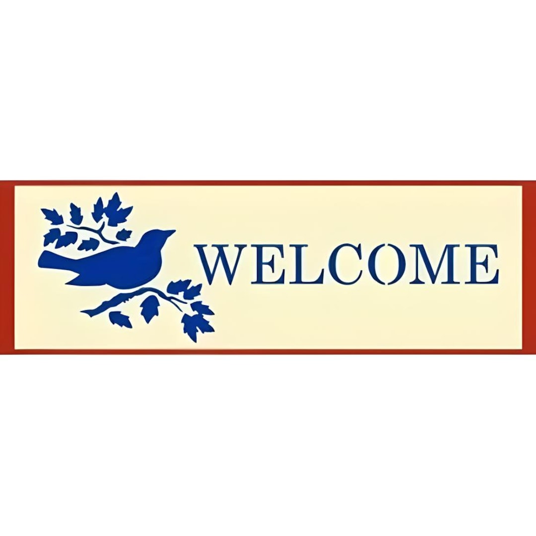 Welcome 1 Sign Stencil - Painting Home Decor Crafts Welcome Signs Crow ...