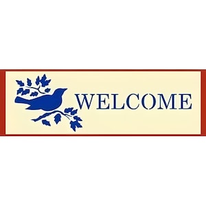 Welcome 1 Sign Stencil Painting Home Decor Crafts Welcome Signs Crow ...