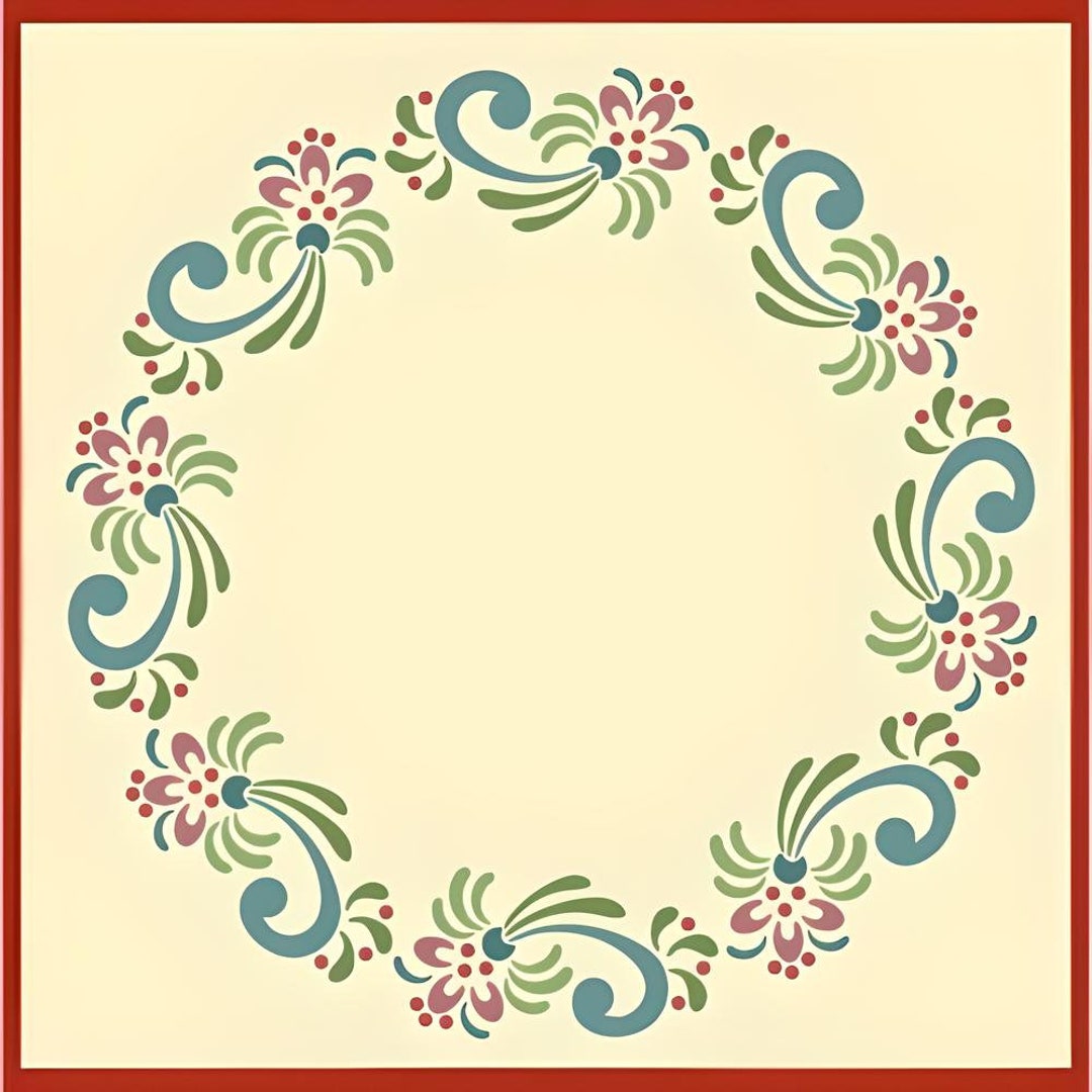 Rosemaling Pattern 22 Border Stencil - 9.7" X 5.5" -framing Rose ...