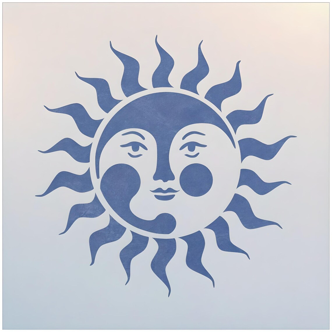 Sun 3 Stencil - Mandala Celestial Sun Moon Stars Template Reusable ...