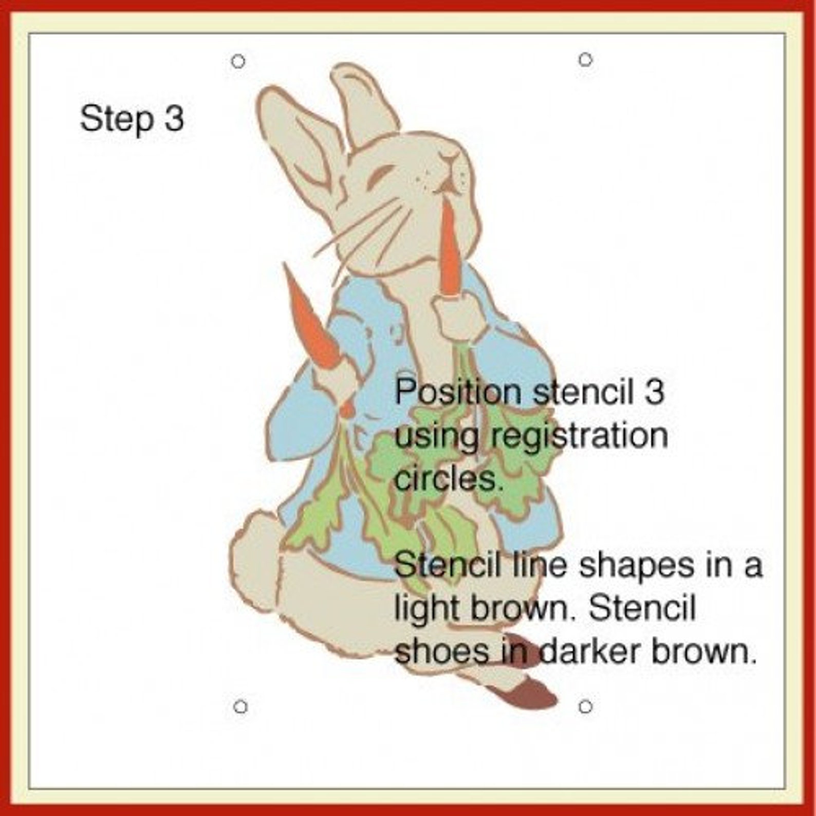 Peter Rabbit Stencil 4.5 X 9 Peter Rabbit | Etsy UK